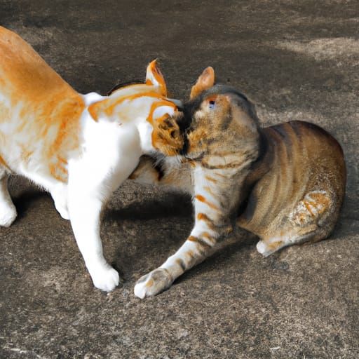 two cats dating - AI Generated Artwork - NightCafe Creator