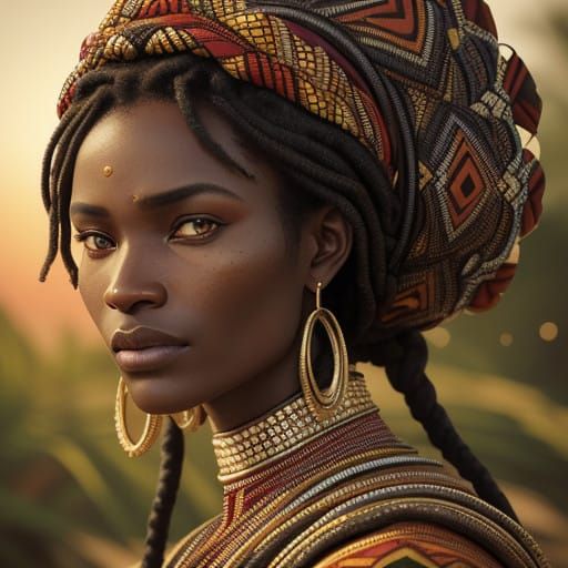 Ebony Grace on the African Savanah - African Beauty in Vibra...