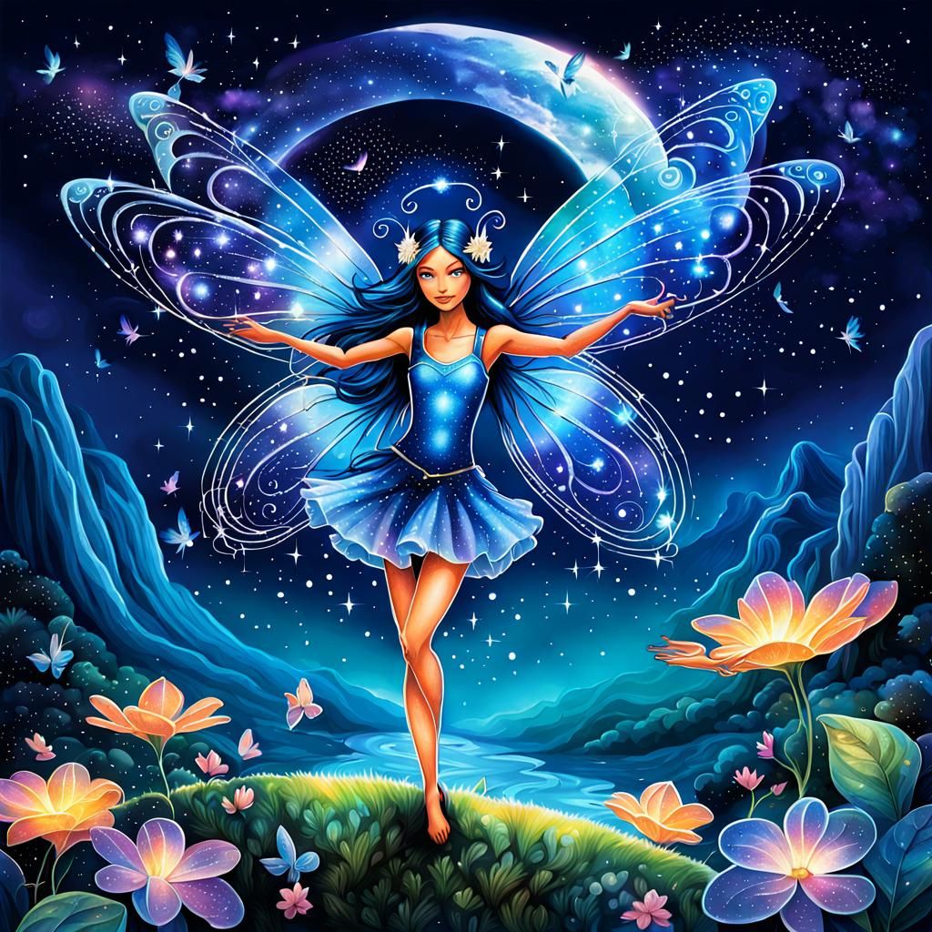 Midnight Fairy - AI Generated Artwork - NightCafe Creator