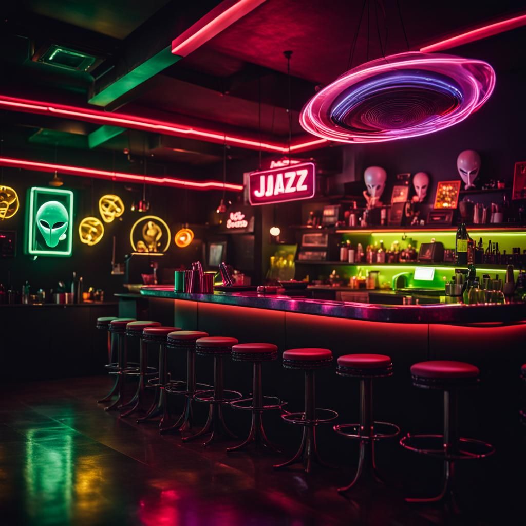 Alien Cafe - AI Generated Artwork - NightCafe Creator