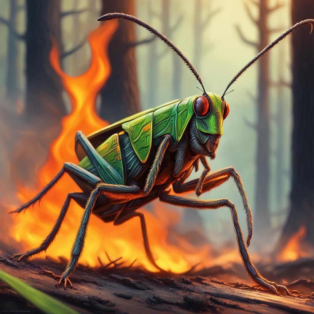 Wild Fire Arsonist - AI Generated Artwork - NightCafe Creator