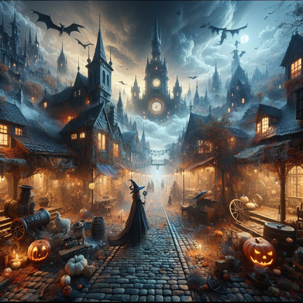 Halloween Night - AI Generated Artwork - NightCafe Creator