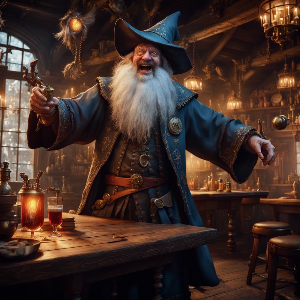 The Crazy Wizard - AI Generated Artwork - NightCafe Creator