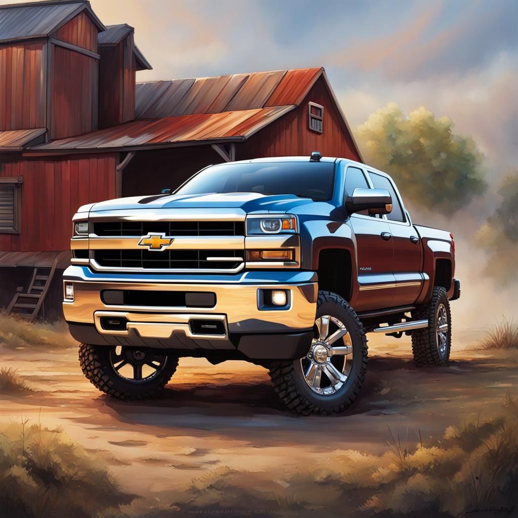 Lifted Chevrolet Silverado - AI Generated Artwork - NightCafe Creator