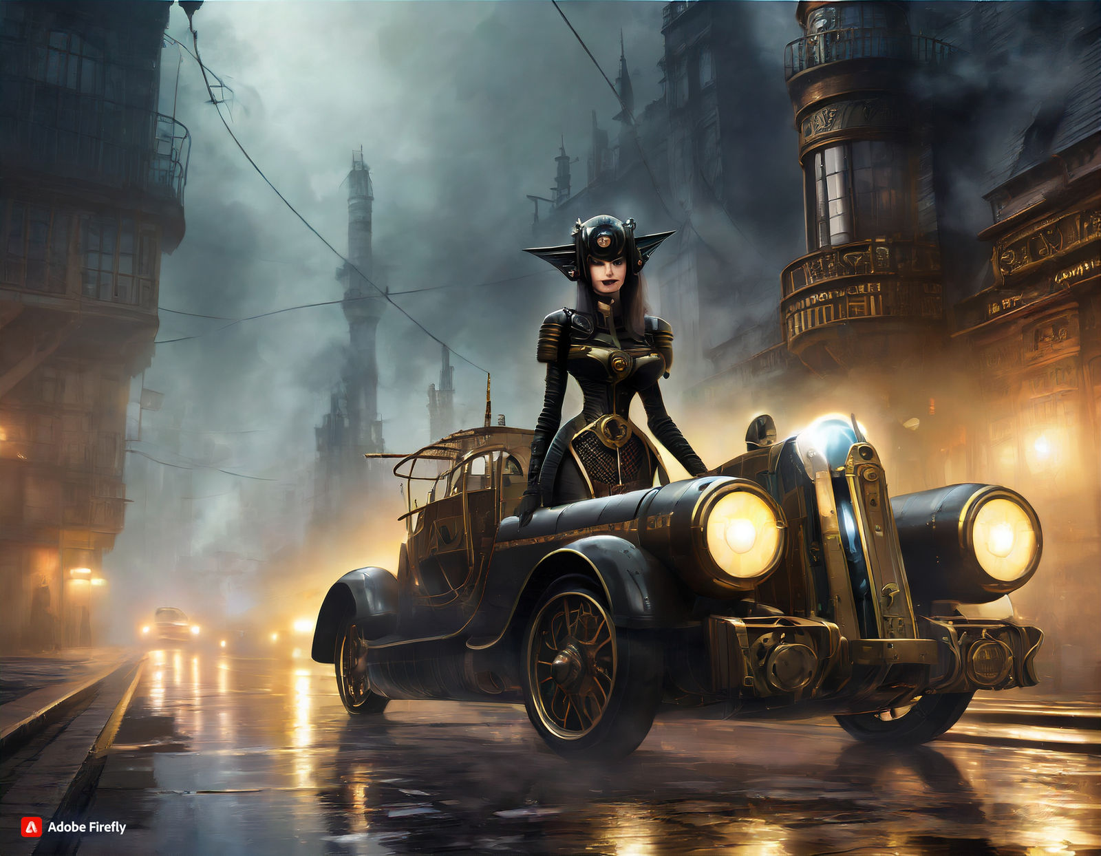 Batmobile and Catwoman - AI Generated Artwork - NightCafe Creator