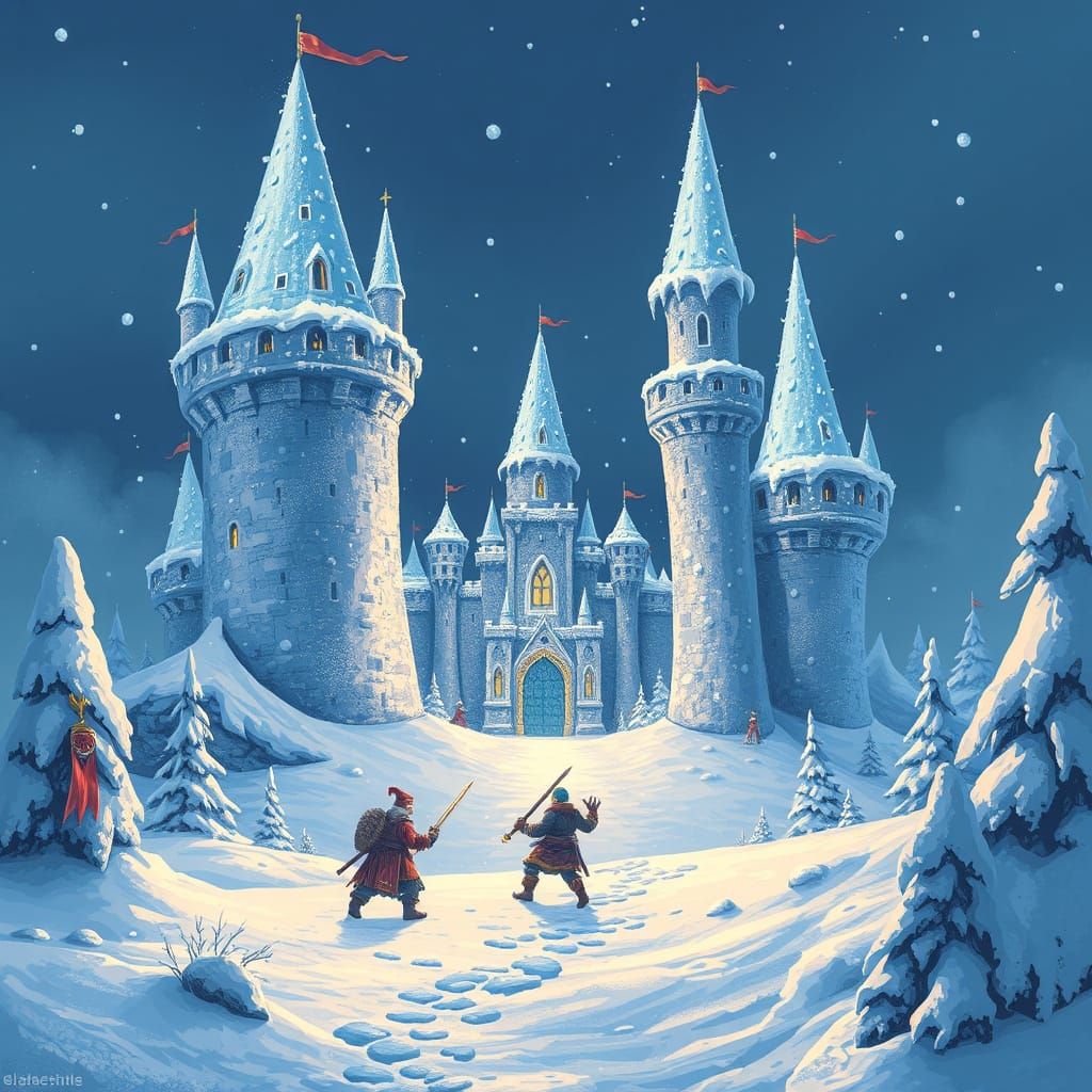 Battle in the shimmering snow castles 3