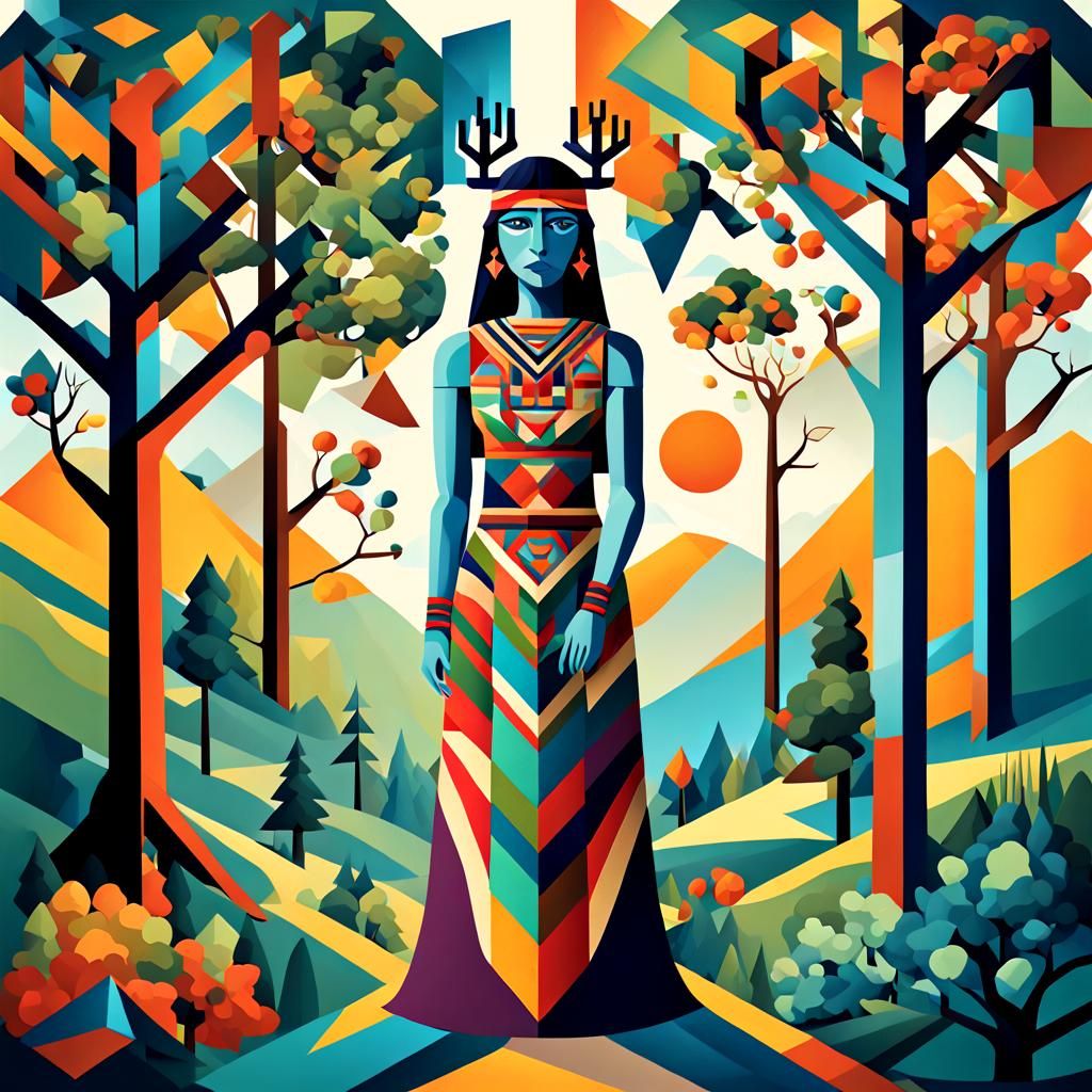 Gyhldeptis Native American Tree Godess - AI Generated Artwork ...