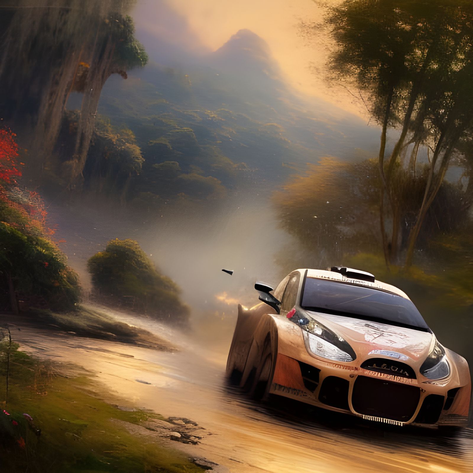 Rally race at mountains - AI Generated Artwork - NightCafe Creator
