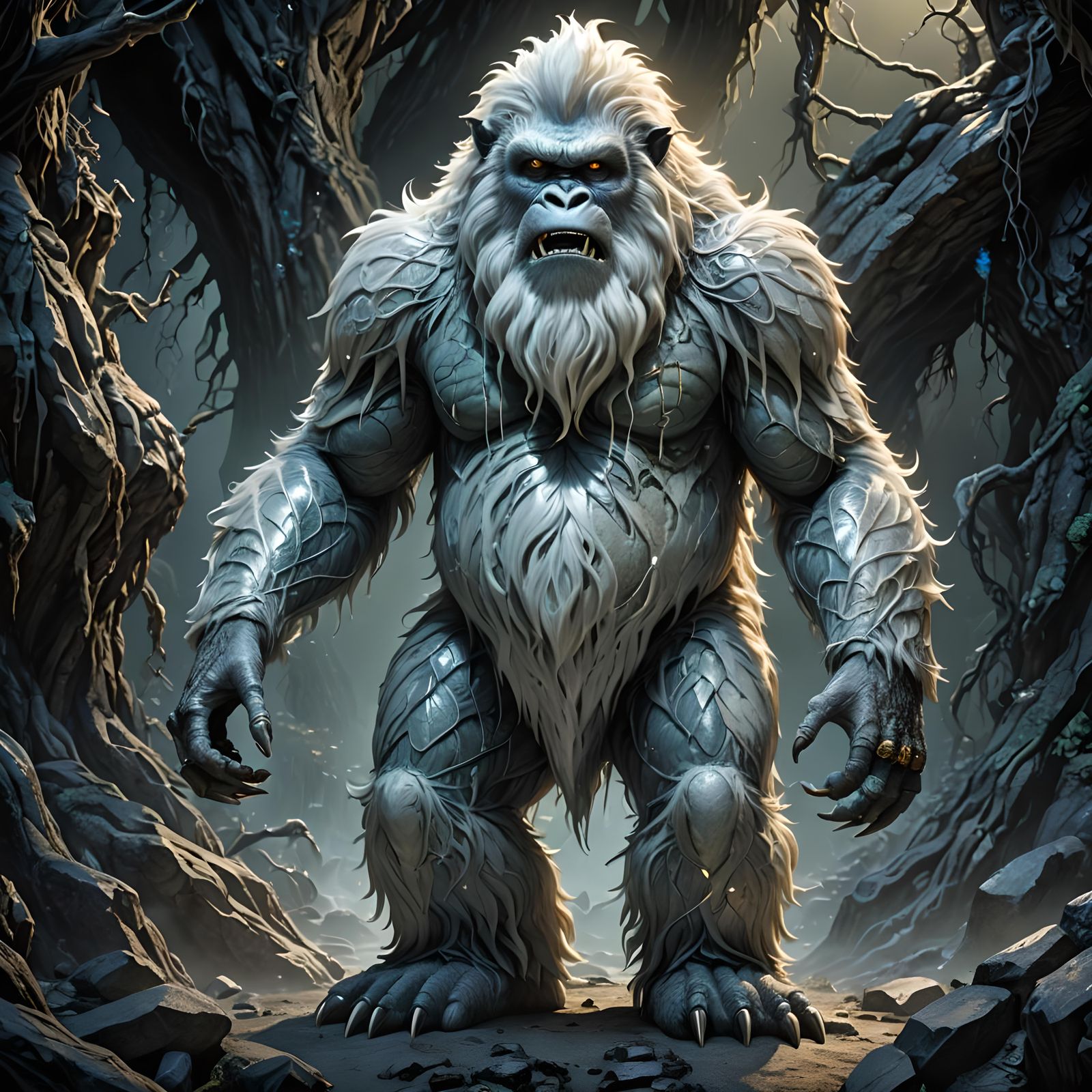 Yeti - Winter Coat (Demon series) - AI Generated Artwork - NightCafe ...