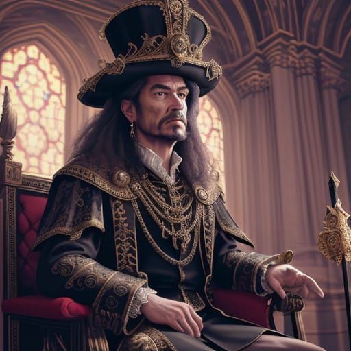 Baroque - Regal Baroque King on Throne in Cathedral