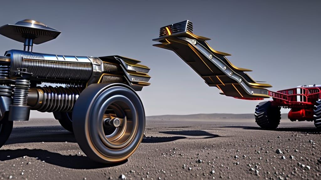 Tractor pimped out Built out of old springs, Drill Bits, Saw Blades ...