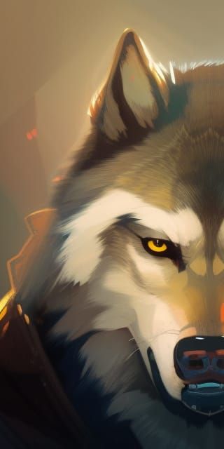 Handsome wolf man head and shoulders portrait, 8k resolution concept ...
