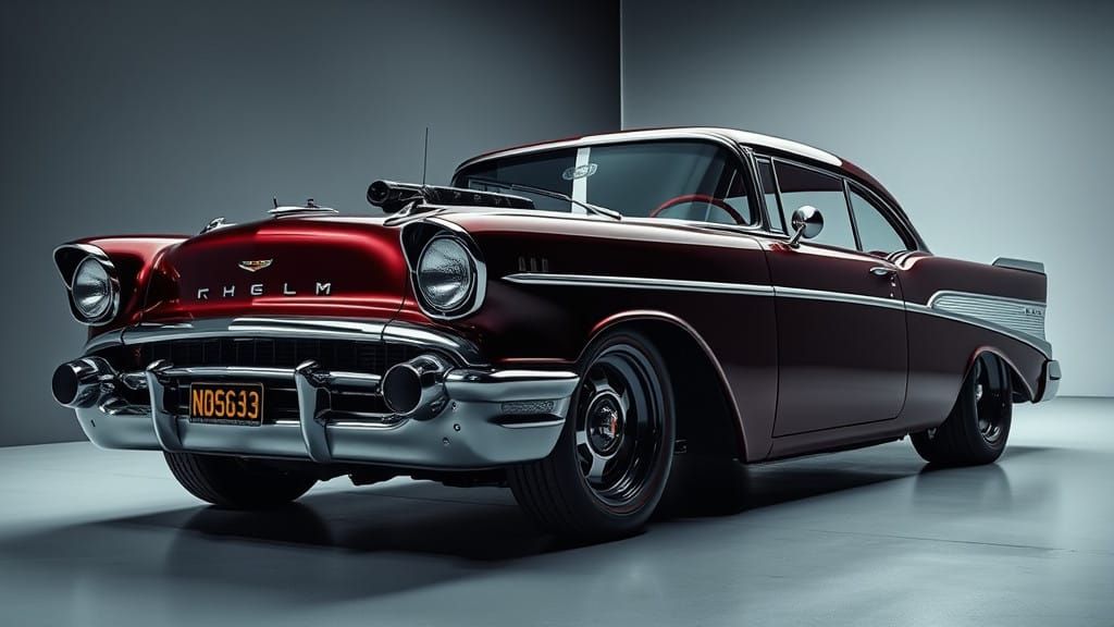 Vintage Cars Reimagined in Aggressive Retro Style - AI Art