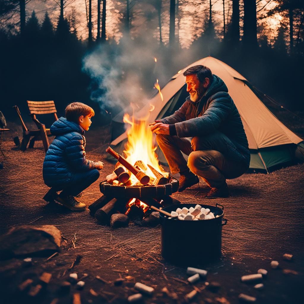 Cosy Campfire - AI Generated Artwork - NightCafe Creator