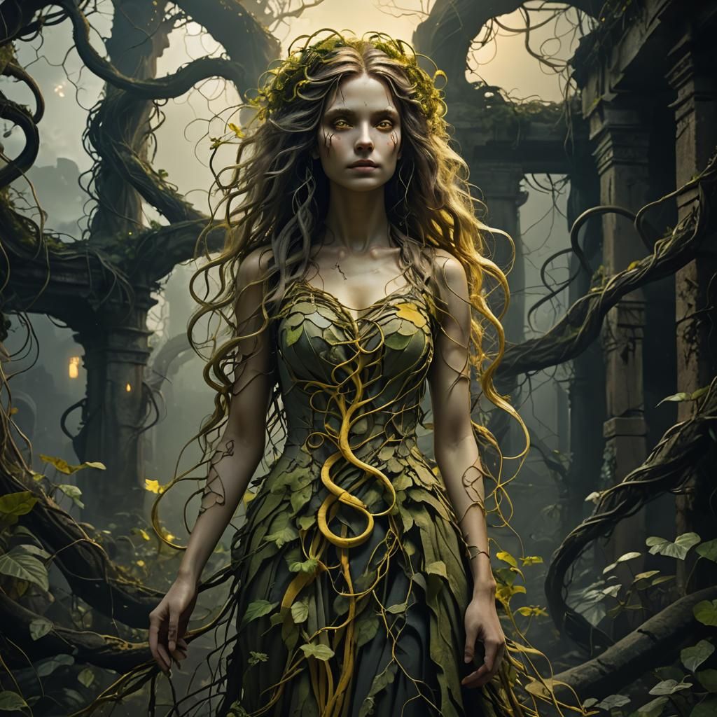 female humanoid creature, enchantress - AI Generated Artwork ...