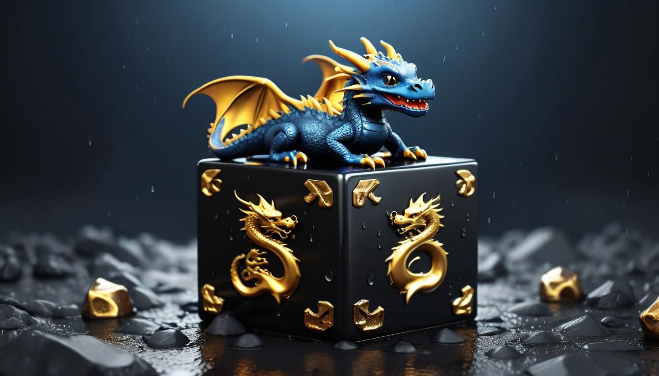 Dragon over a cube - AI Generated Artwork - NightCafe Creator