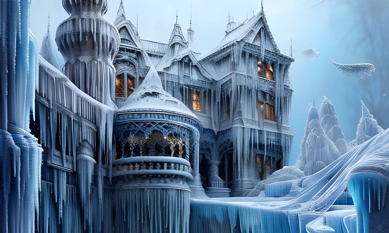 frozen castle - AI Generated Artwork - NightCafe Creator