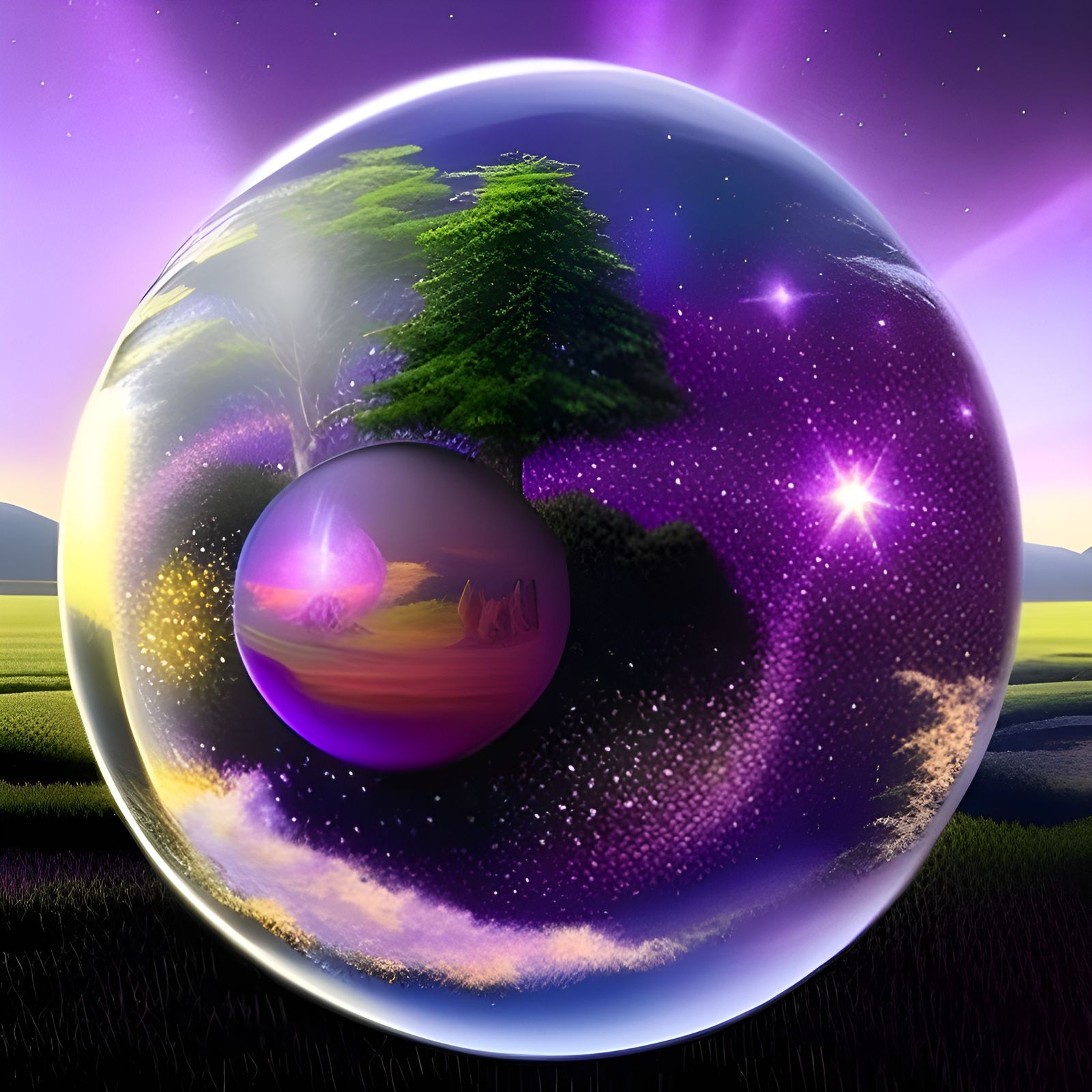Purple Orbs - AI Generated Artwork - NightCafe Creator