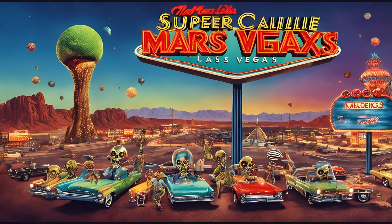 Mars Vegas - AI Generated Artwork - NightCafe Creator