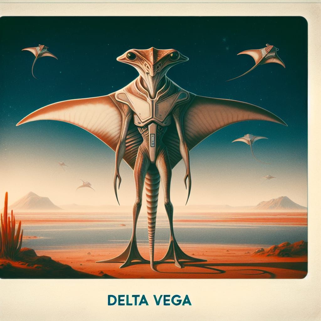 Manta ray people of Delta Vega, polaroid - AI Generated Artwork ...