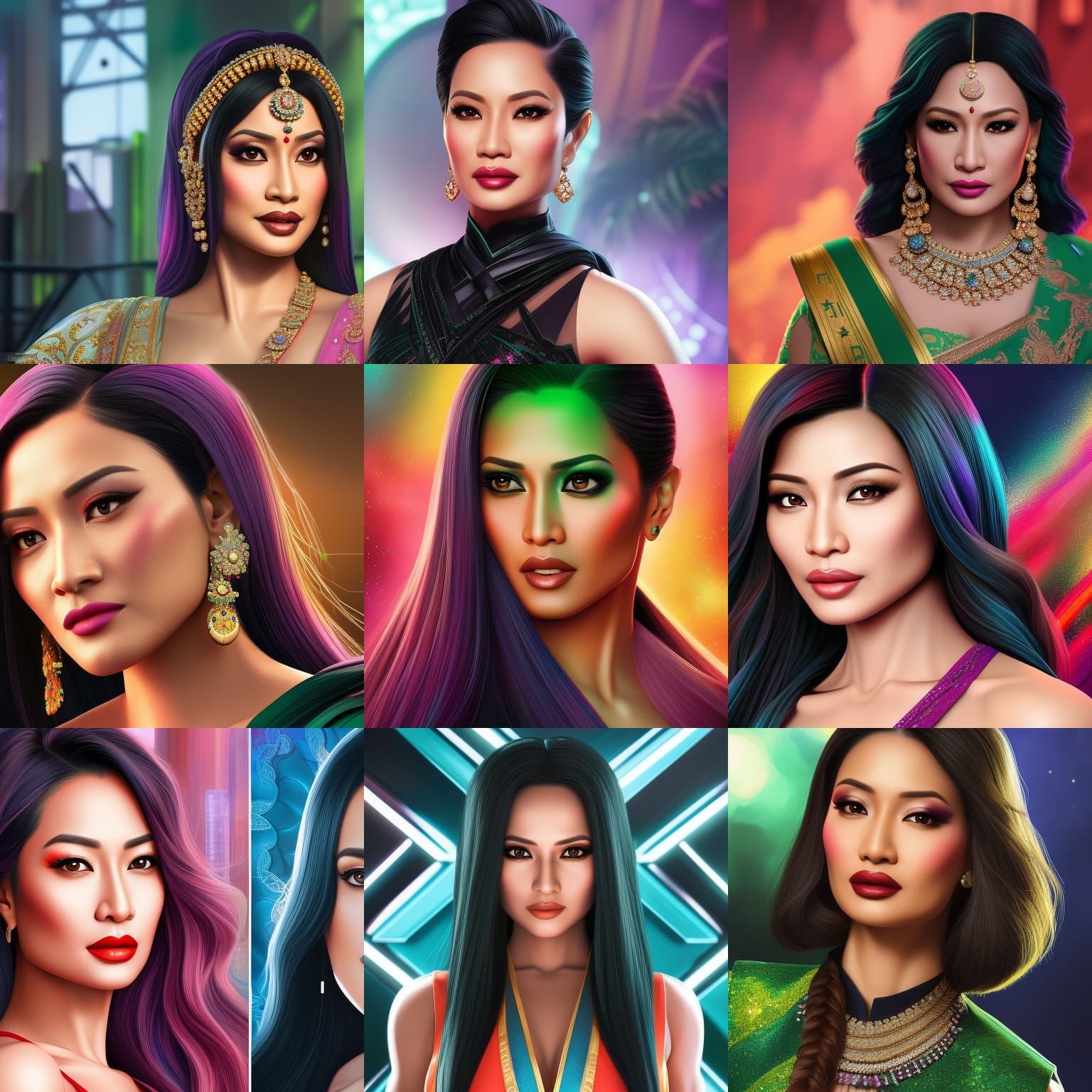 fusion hybrid Maira Doshi lucy liu in paakistani dress, waifu fitness ...