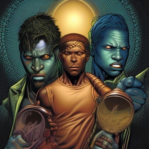 Africa Mark Brooks and Dan Mumford, comic book art, perfect, smooth