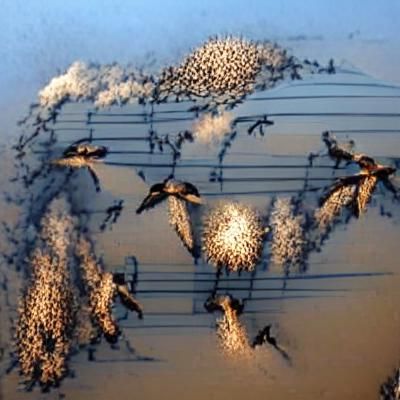murmuration of birds - AI Generated Artwork - NightCafe Creator