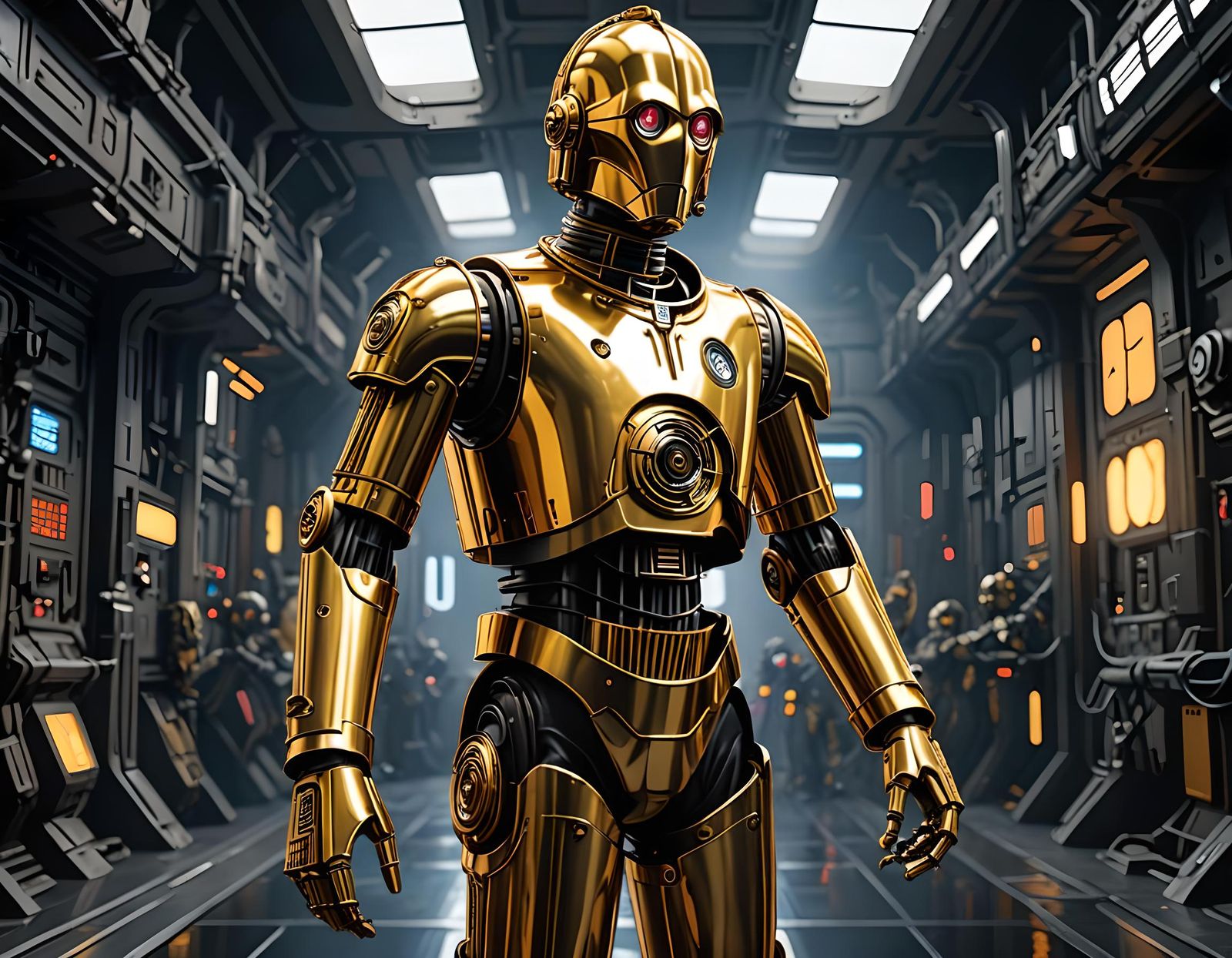 C3-PO From The Movie Star Wars Empire Strikes Back - AI Generated ...