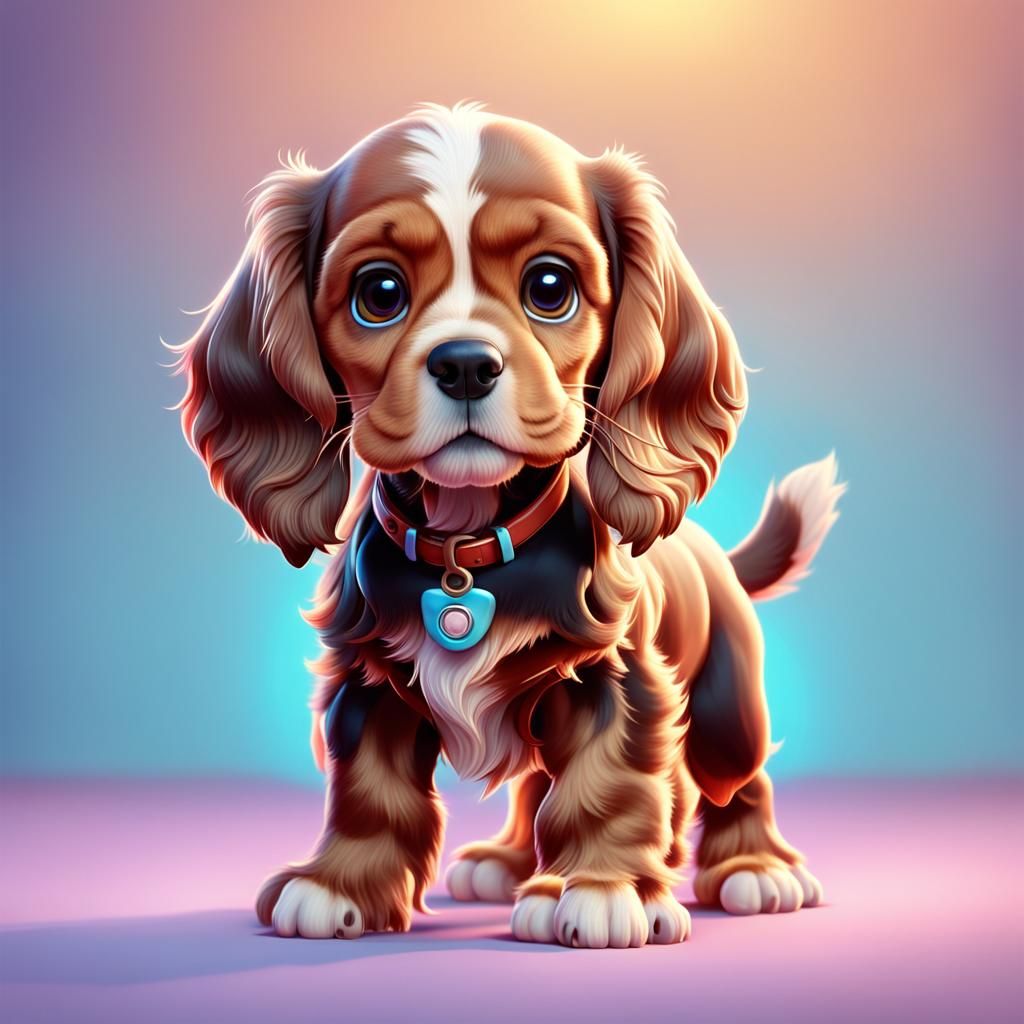 Puppy Cocker Spaniel - AI Generated Artwork - NightCafe Creator