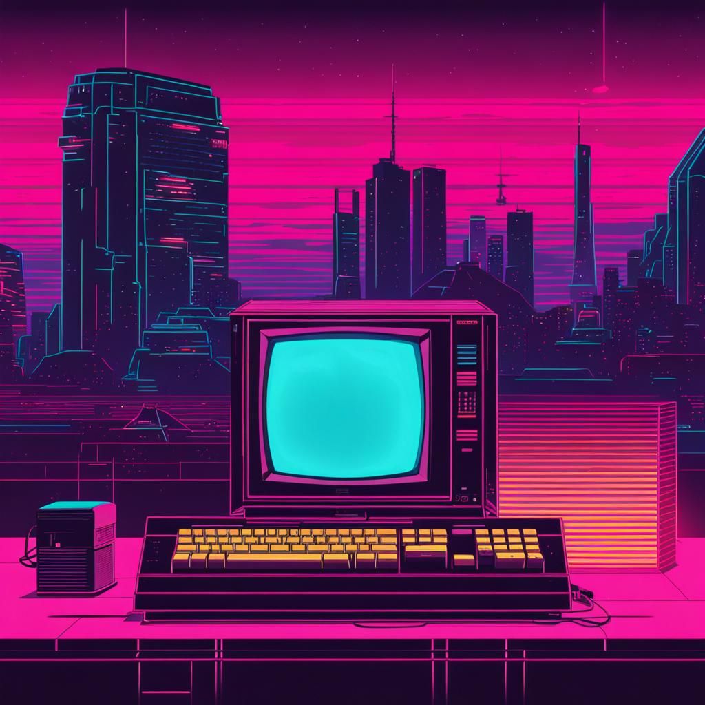 IBM computer - AI Generated Artwork - NightCafe Creator