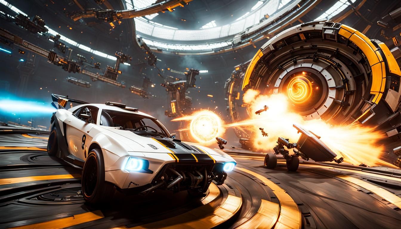 A Futuristic Drag racing 🏎️💨 in a clash with AI invasion - AI Generated ...