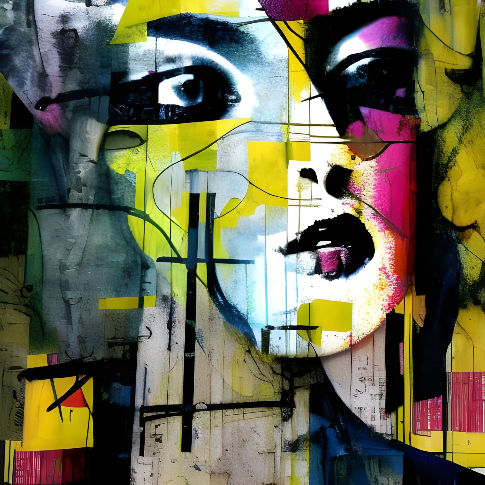 Figurative Collage in the style of Hush, colorful - AI Generated ...