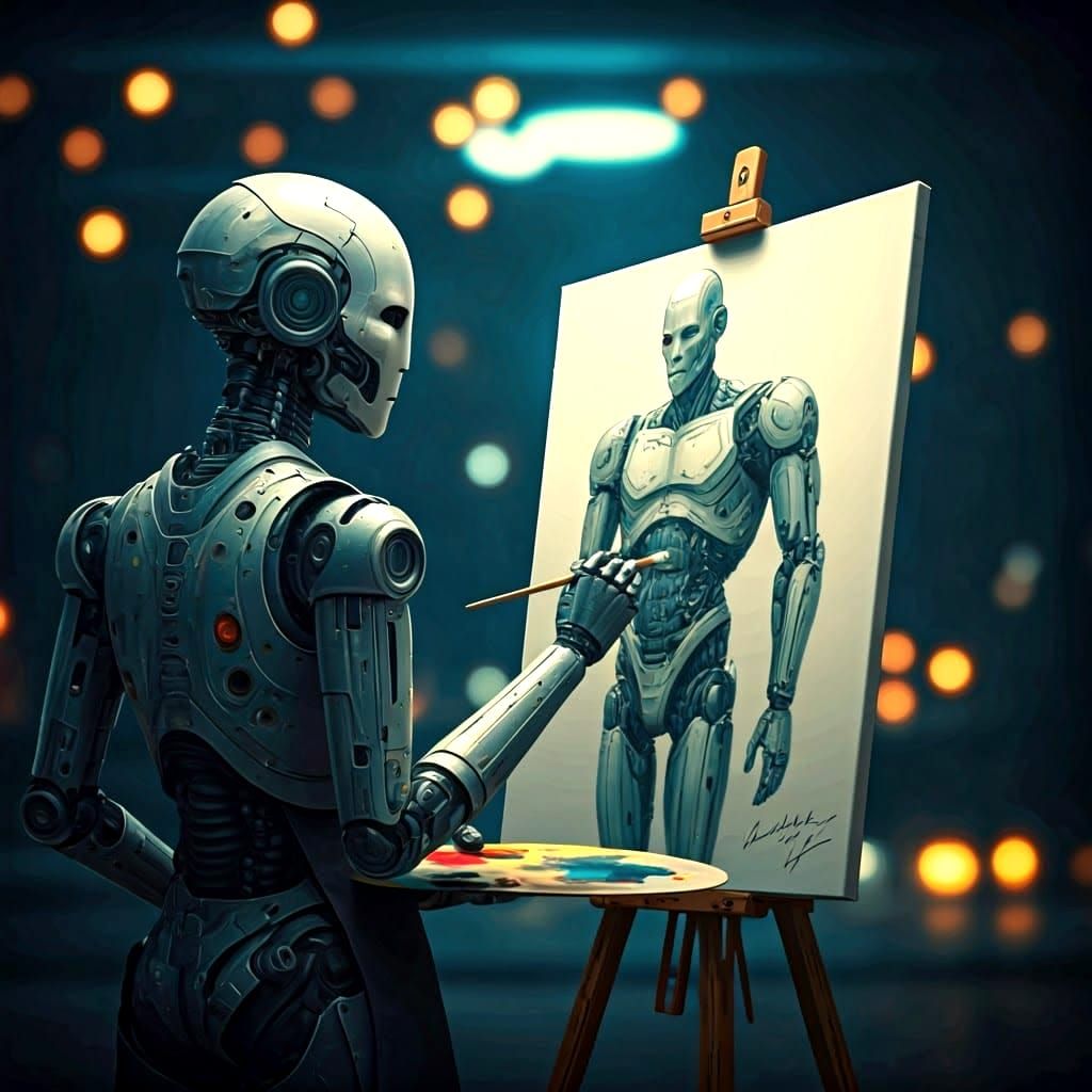 AI self Awareness, portrait - AI self Awareness, portrait