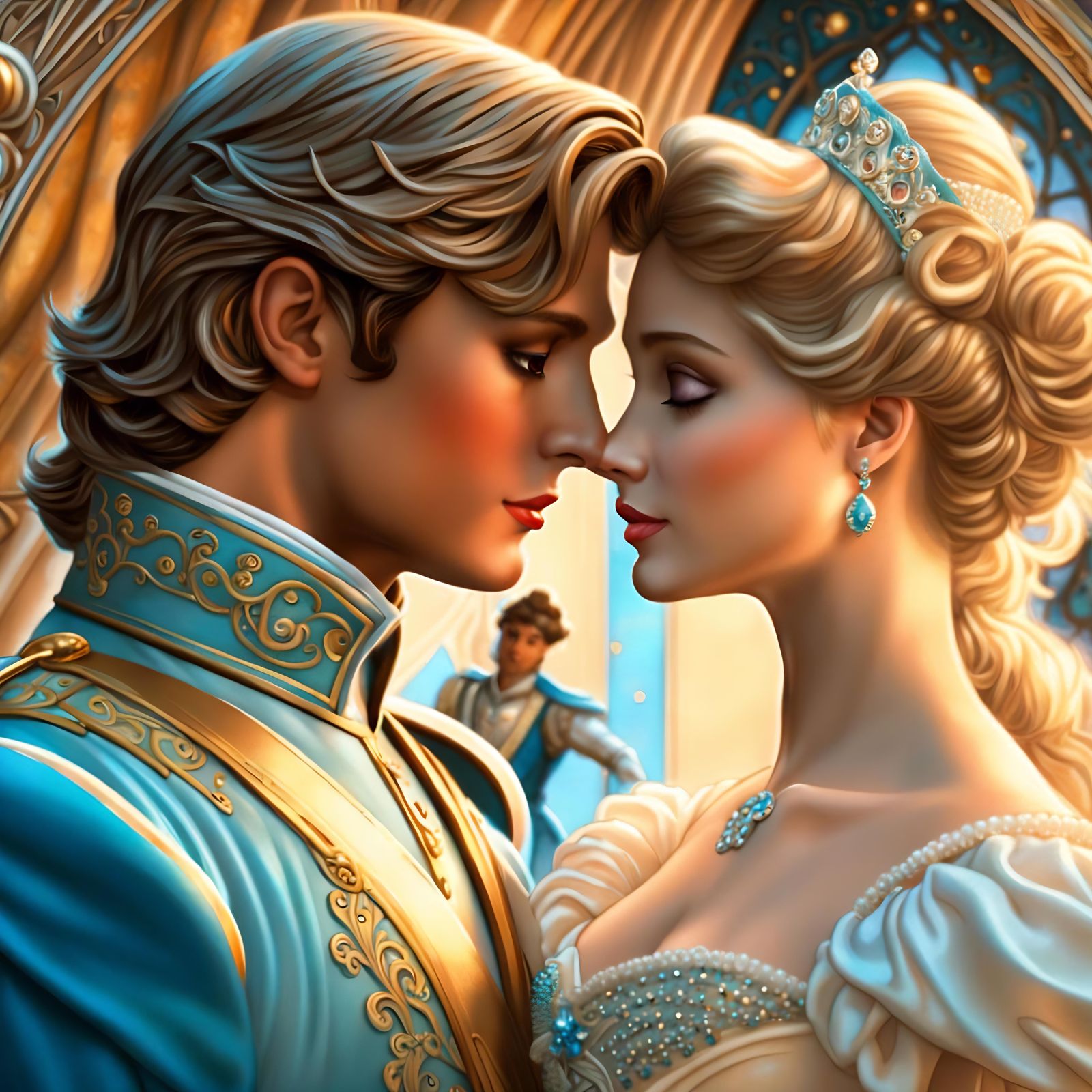 Cinderella meets Prince Charming - AI Generated Artwork - NightCafe Creator