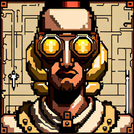 The 8bit man - AI Generated Artwork - NightCafe Creator