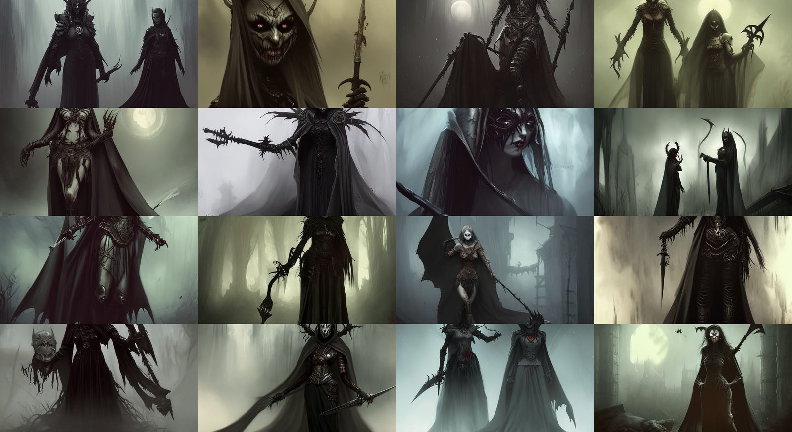 creepy ugly medieval slavic female vampire, dark nightmare, shaman ...