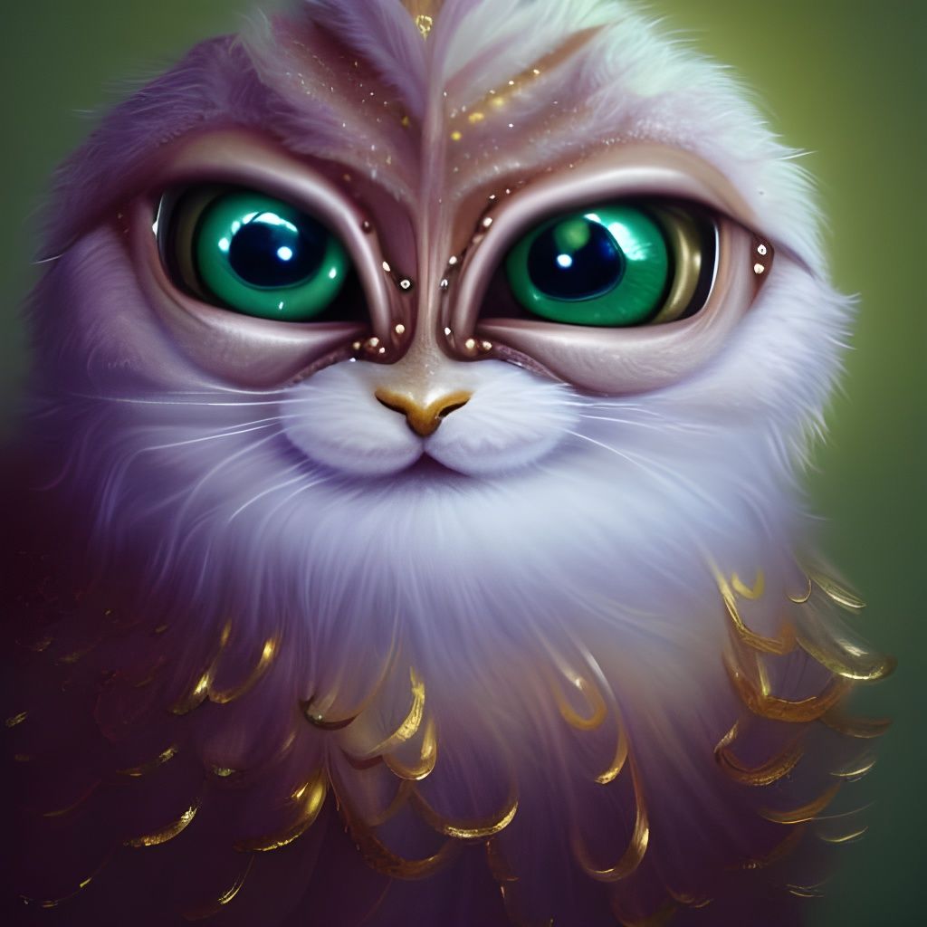 Owl / Kitty Hybrid - AI Generated Artwork - NightCafe Creator