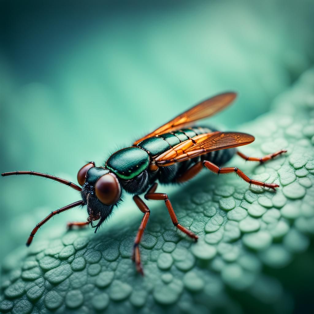 Close-up shots of tiny insects - AI Generated Artwork - NightCafe Creator
