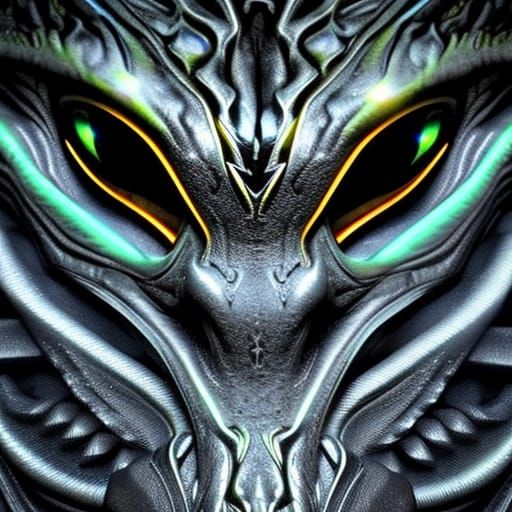 Alien Face CloseUp - AI Generated Artwork - NightCafe Creator