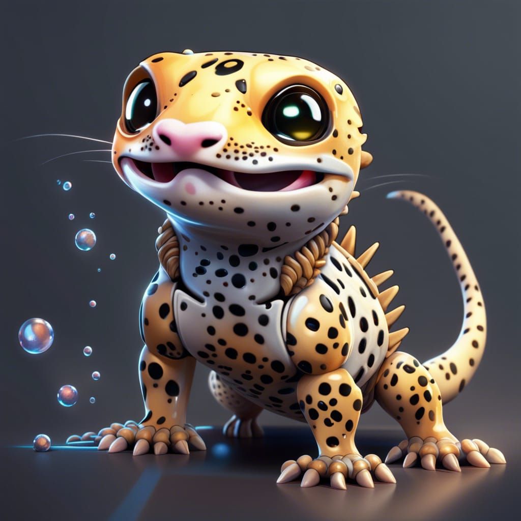Robot Leopard Gecko - AI Generated Artwork - NightCafe Creator
