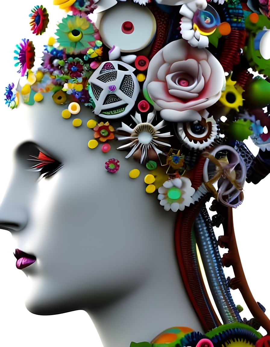 Bionic Flower Child - AI Generated Artwork - NightCafe Creator