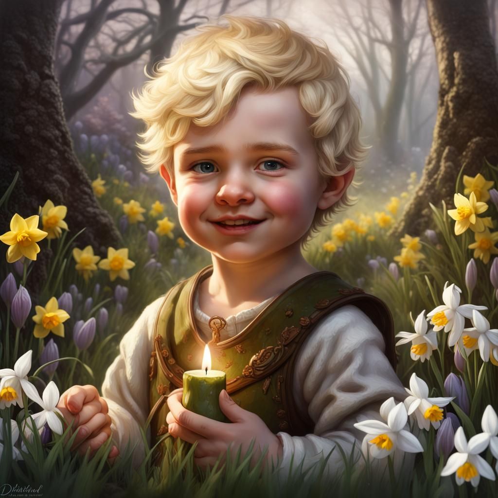 Braedis The Light Bringer, the god of the Blossoming Quarter of the Wheel. - AI Generated ...