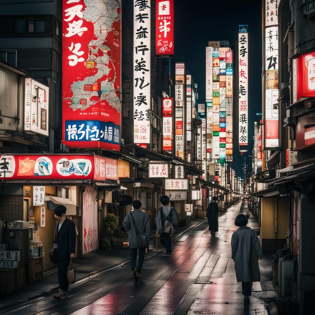A night in japan. - AI Generated Artwork - NightCafe Creator