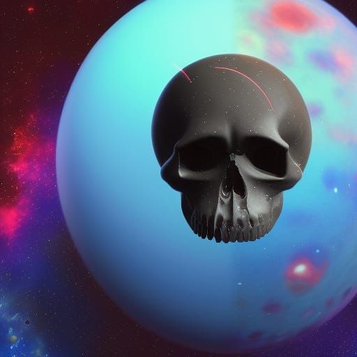 Skull-Shaped Moon - AI Generated Artwork - NightCafe Creator