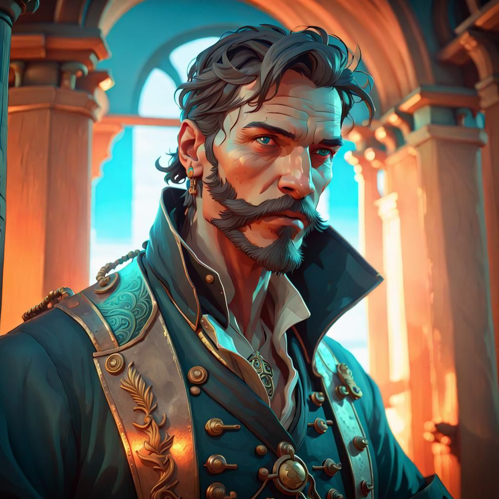 Handsome pirate - AI Generated Artwork - NightCafe Creator