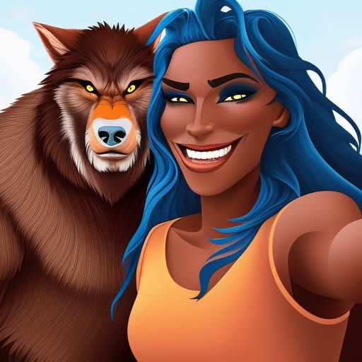 Werewolf Selfies II - AI Generated Artwork - NightCafe Creator