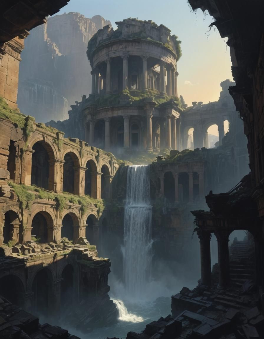 Abandoned remains of Roman engineering - AI Generated Artwork ...