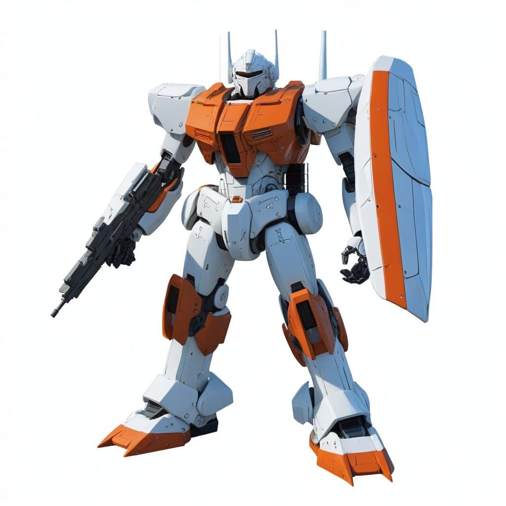 APA-01(Mecha Concept 01) - Majestic White Mecha Guards Milit...