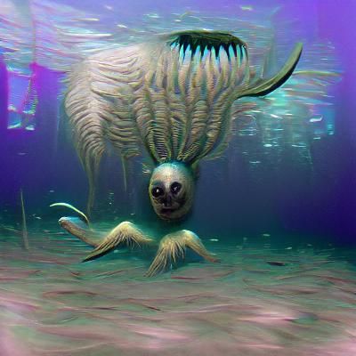 UNSETTLING UNDERWATER CREATURE - AI Generated Artwork - NightCafe Creator