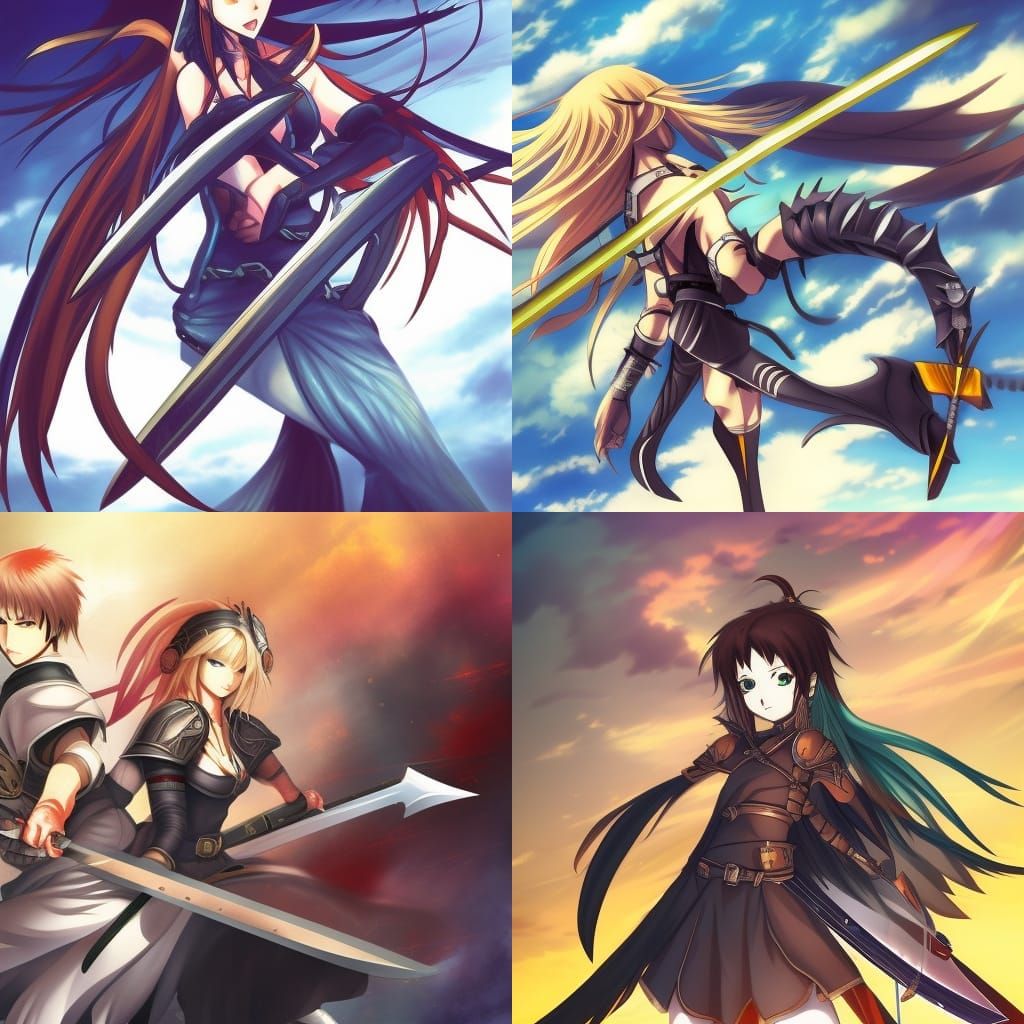 Warrior Blades - AI Generated Artwork - NightCafe Creator